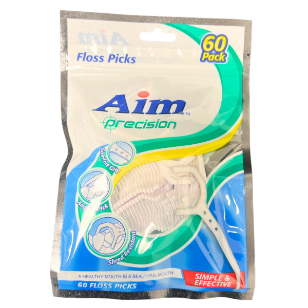AIM Floss Picks 60ct Precision - Easy & Effective Flossing – Meganest