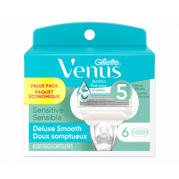 Gillette Venus Sensitive Smooth Razor Refills - 6 Cartridges – Meganest